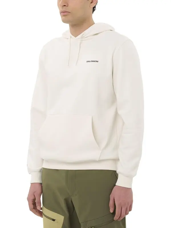 SALOMON Chest Logo Hoodie - Whisper White