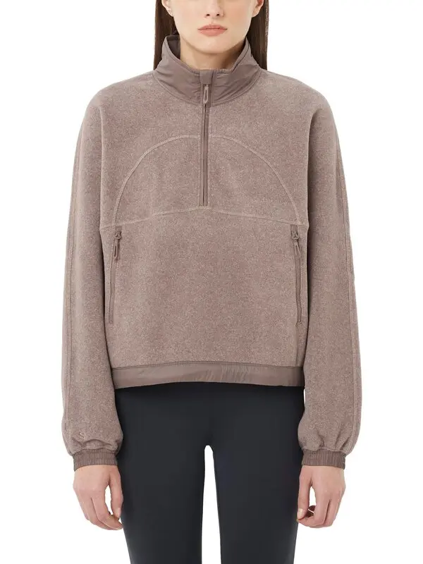 SALOMON Chroma Cropped Fleece Pullover - Etherea / Iron