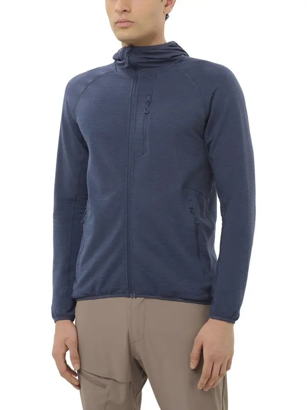 SALOMON Essential Lightwarm Full-zip Hoodie - Navy/blue