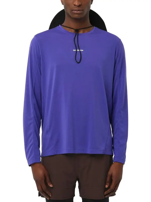 SALOMON Core Long-sleeve Tee - Blue/white