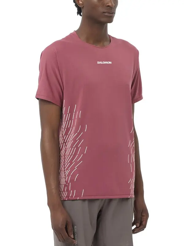 SALOMON Sense Aero Graphic T-shirt - Nocturne / Whisper White