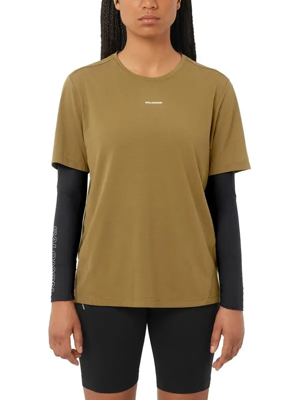 SALOMON Shkout Core Short Sleeve Tee - Brilliant Olive