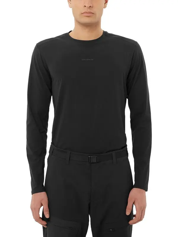 SALOMON Trackline Long-sleeve Tee - Deep Black