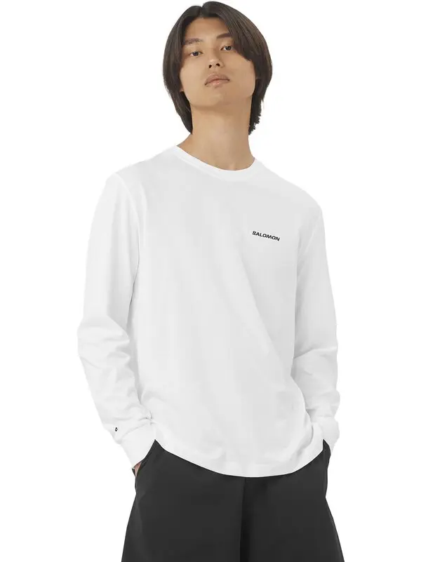 SALOMON Chest Logo Ls Tee - White