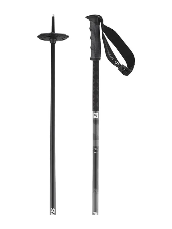 SALOMON Steep Pro S3 Ski Poles - Black/ebony