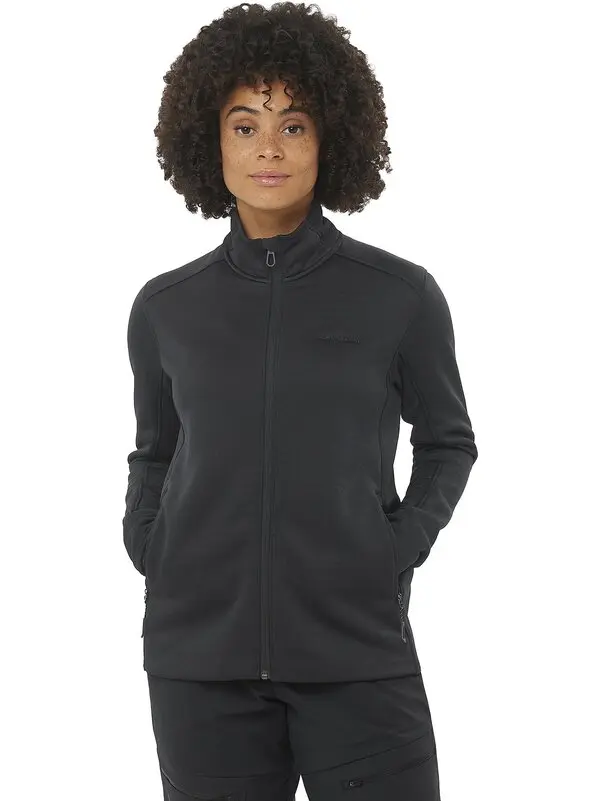 SALOMON Essential Midweight Full-zip Fleece - Deep Black