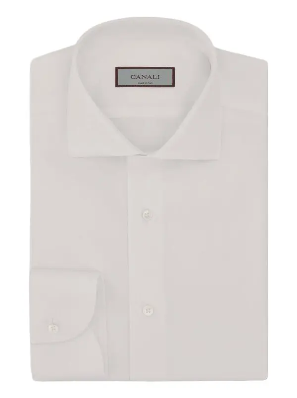 Canali Slim-fit Shirt In Cotton - White