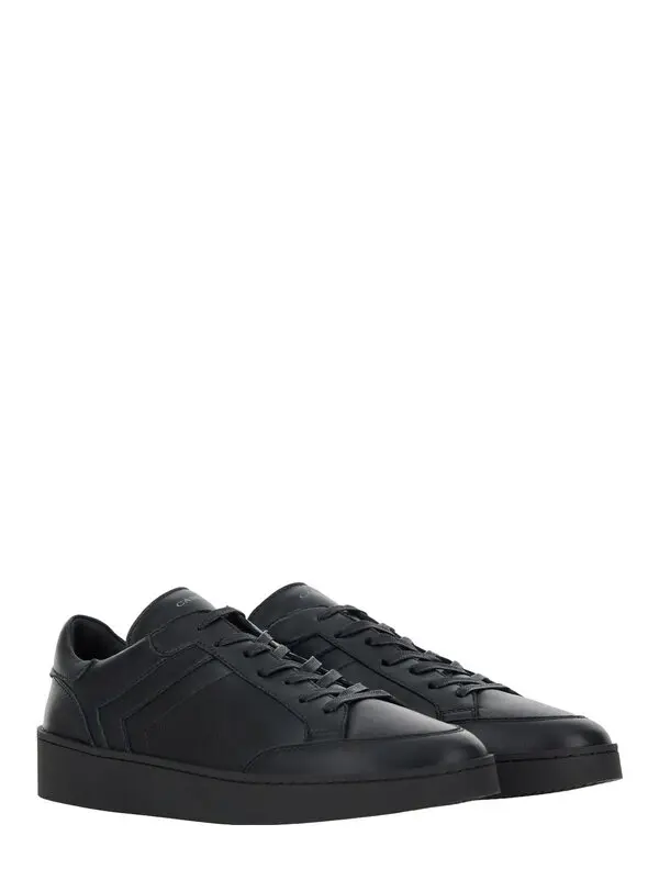 Canali Nuvola Leather Sneakers - Black