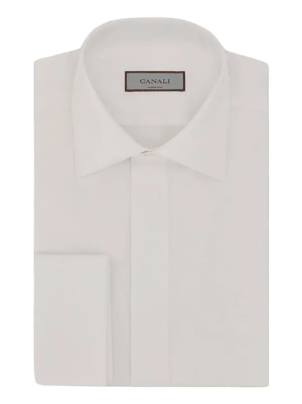 Canali Regular Fit Ceremony Cotton Shirt - White