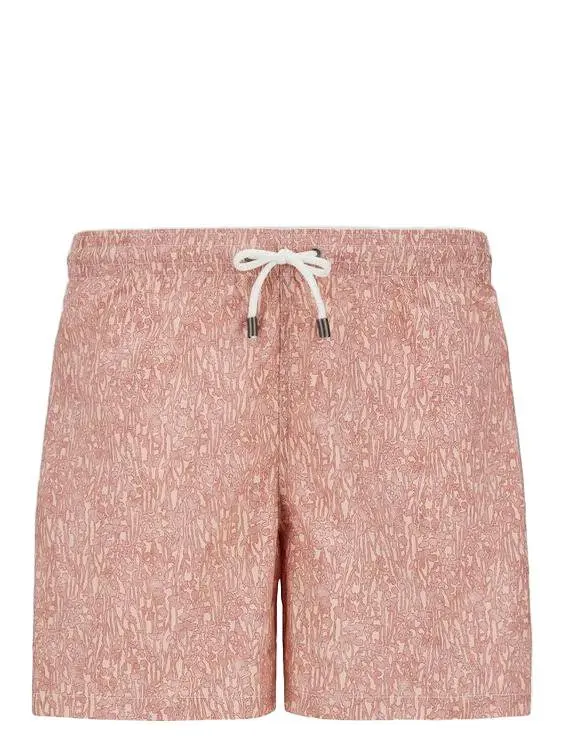 Canali Printed Board Shorts - Pink
