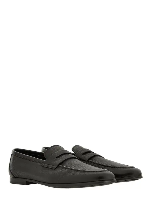 Canali Deerskin Penny Loafer - Brown