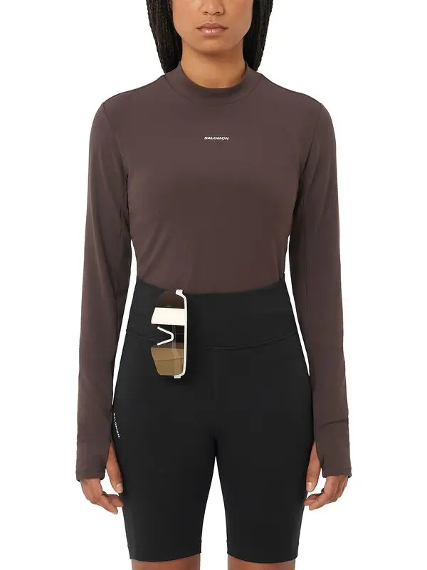 SALOMON Shkout Bliss Long-sleeve Tee - Coffee Bean