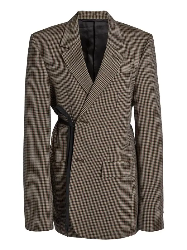 Balenciaga Tailored Wrap Jacket - Brown