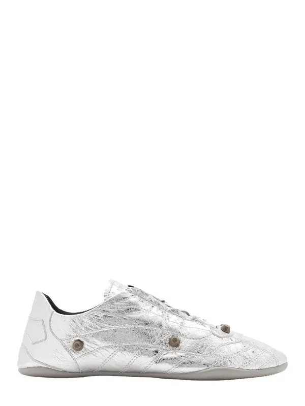 Balenciaga Zen Metallic Sneakers - Silver