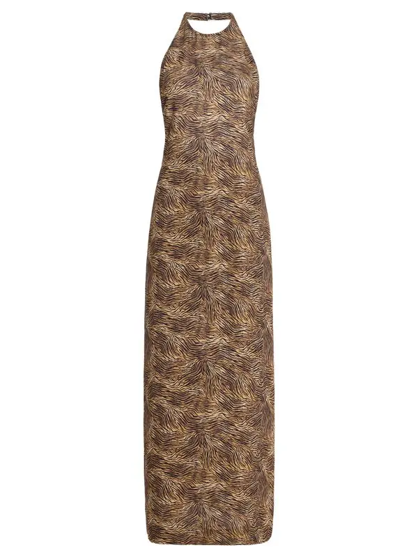 Tove Colette Halter Midi Dress - Animal