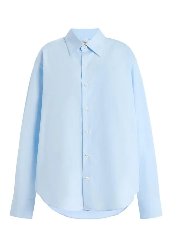 Comme Si La Classica Cotton-poplin Shirt - Light Blue