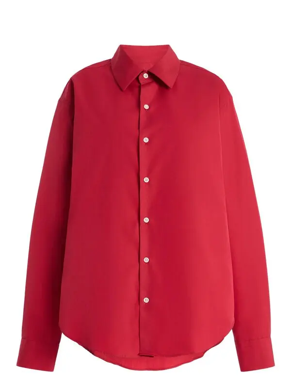 Comme Si La Classica Cotton-poplin Shirt - Red