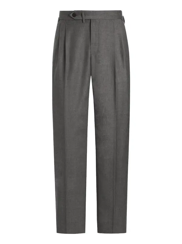 Dolce & Gabbana Wool Canvas Classic Fit Trousers - Grey