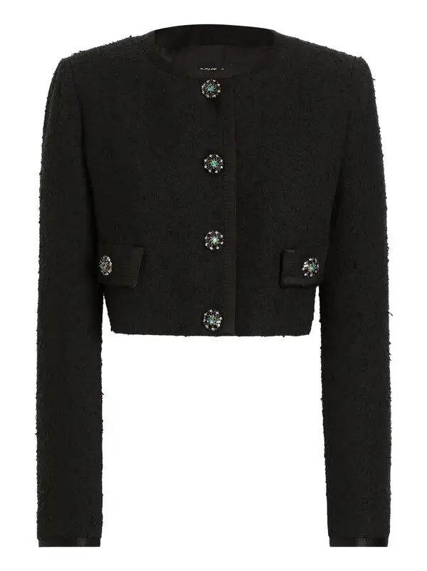 Dolce & Gabbana Basketweave Rachel Jacket - Black