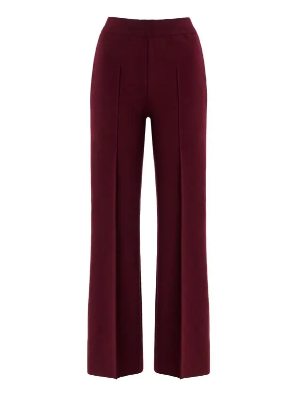 HIGH SPORT Louis Cropped Wool-blend Pants - Burgundy