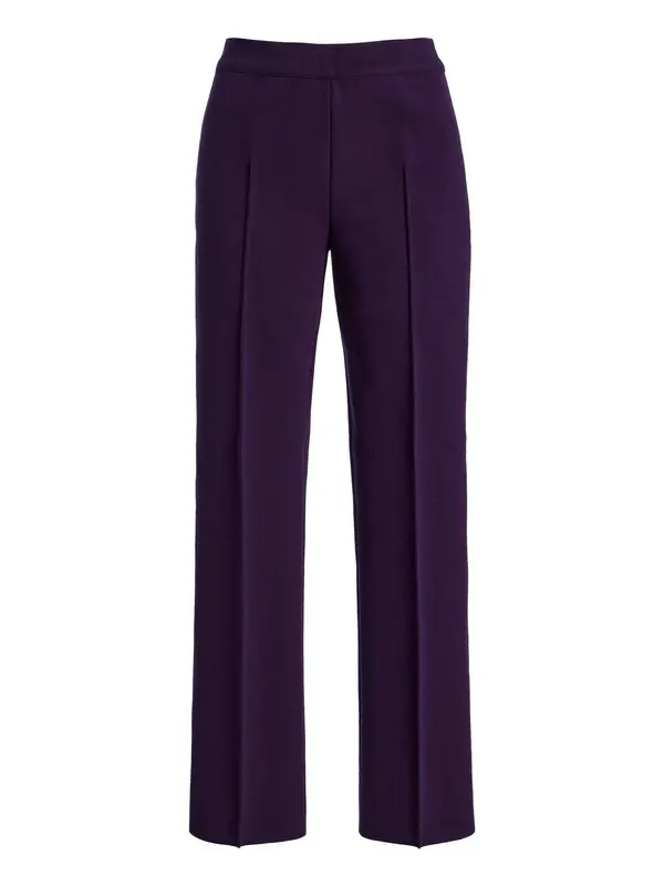 HIGH SPORT Louis Cropped Wool-blend Pants - Purple