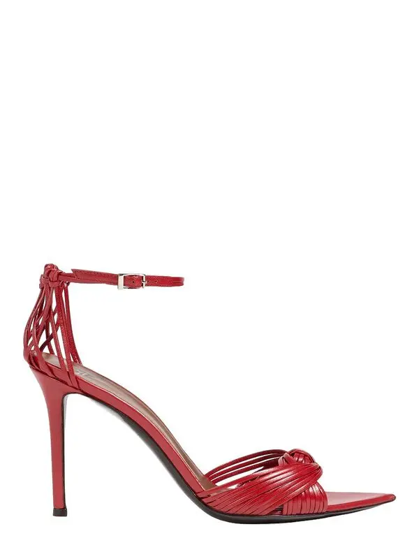 GIUSEPPE ZANOTTI Intriigo Knot 90 Leather Sandals - Brick
