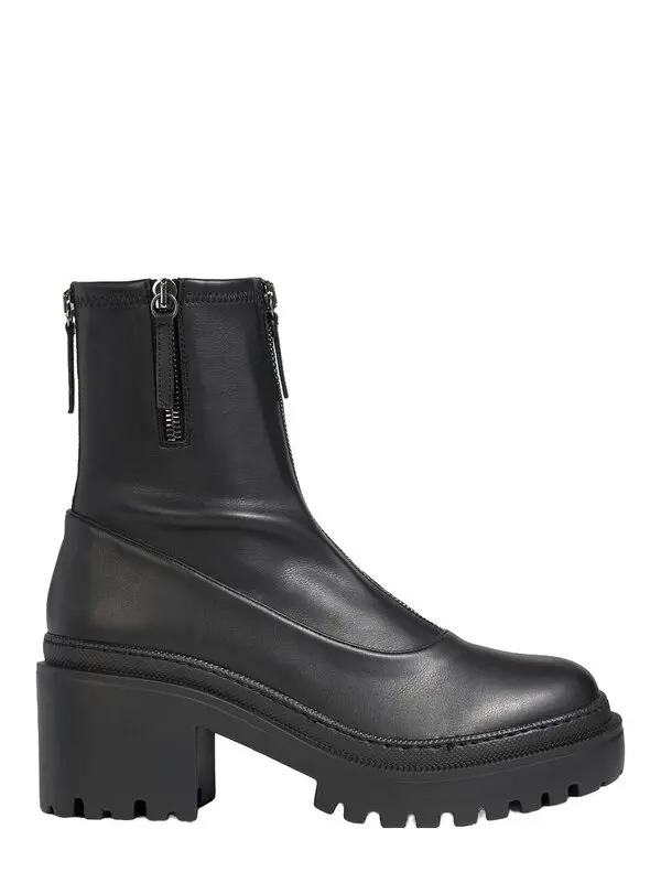 GIUSEPPE ZANOTTI Lionora Zip-detailed Stretch Ankle Boots - Black