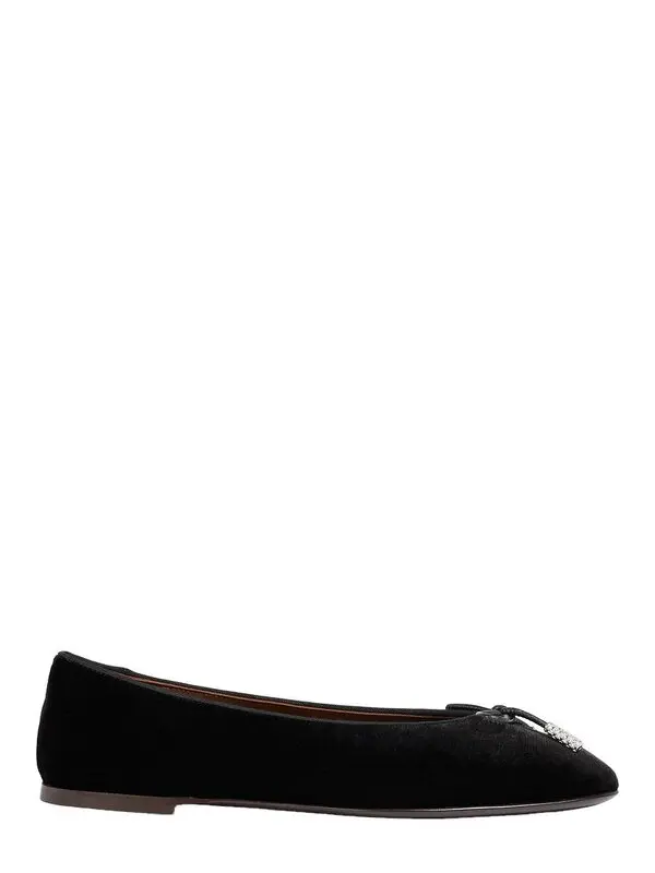 GIUSEPPE ZANOTTI Veronica 5 Bow-detailed Ballet Flats - Black