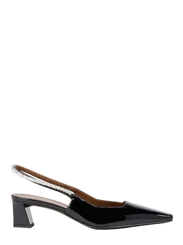 GIUSEPPE ZANOTTI Brendha 45 Patent-leather Slingback Pumps - Black