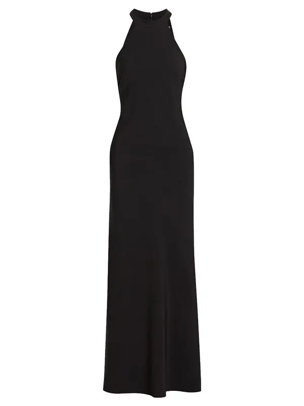 MIKAEL AGHAL Crepe Gown - Black