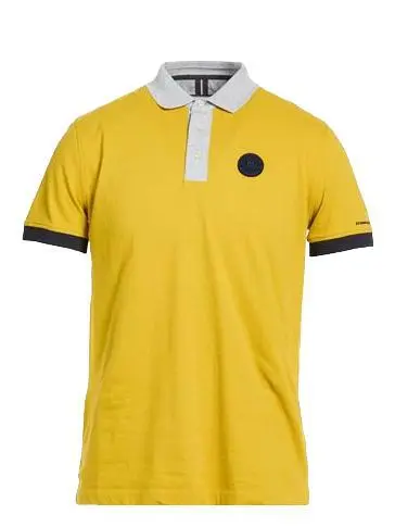 AERONAUTICA MILITARE Frecce Tricolori Polo Shirt Mustard Size Cotton, Elastane - Yellow