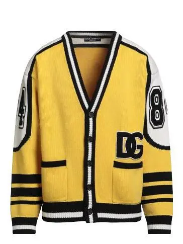 Dolce & Gabbana Cardigan Virgin Wool Blend - Yellow