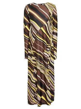 Malìparmi Maxi Flared Striped Dress - Yellow