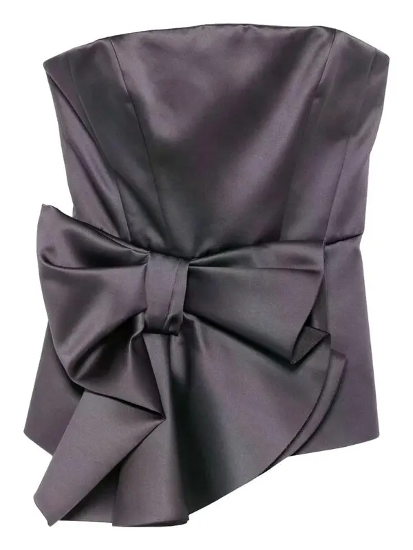 Viktor & Rolf Bow-detail Bustier Top - Grey