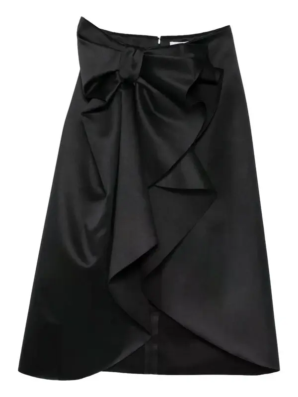 Viktor & Rolf Bow-embellished Midi Skirt - Black