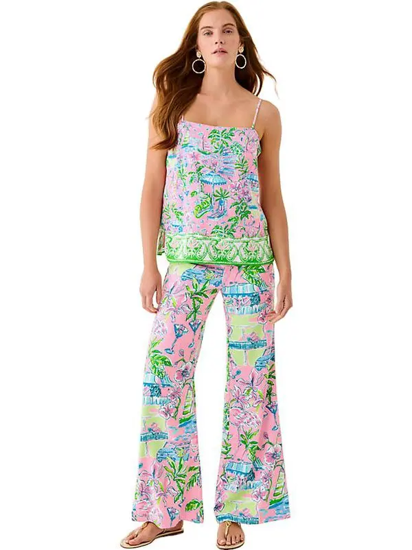 LILLY PULITZER High Rise Palazzo Pant - Conch Shell Pink Oversized Sunny Dee