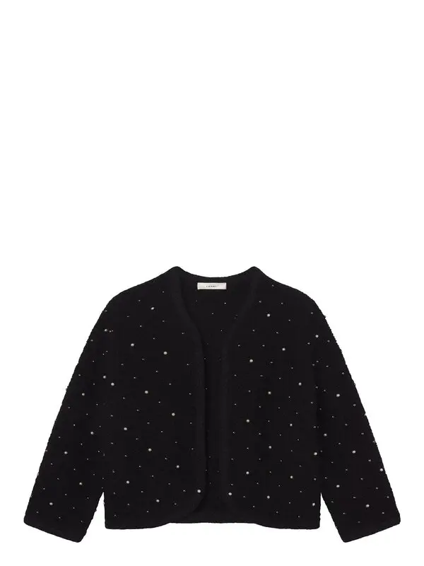 FRAME Embellished Knit Jacket - Black