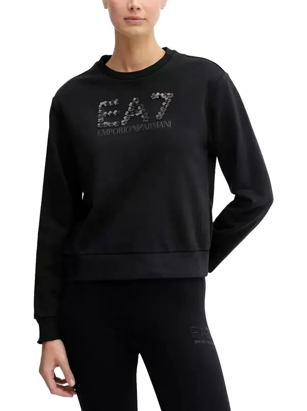 Emporio Armani Sequin-embellished Sweatshirt - Black
