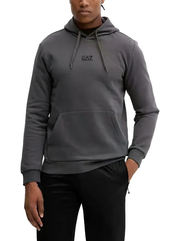Emporio Armani Logo-detail Hoodie - Grey