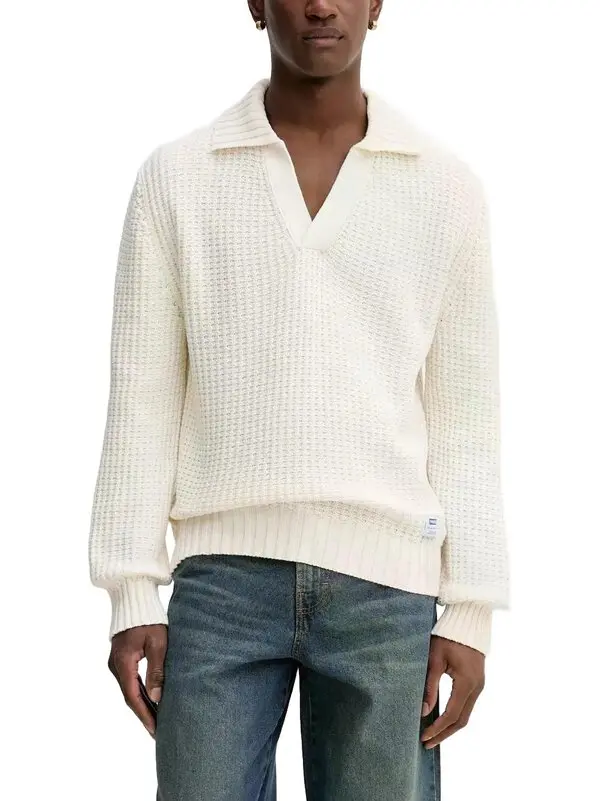 Hugo Waffle-knit Sweater - Neutrals