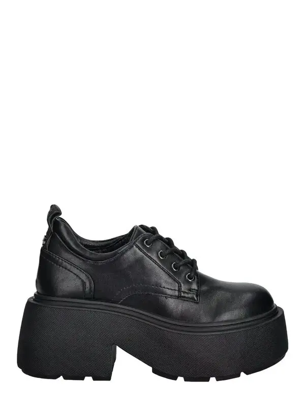 BUFFALO 90mm Vicious Platform Loafers - Black
