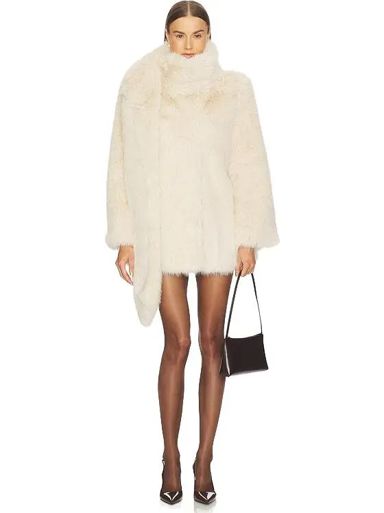 LOBA Faux Fur Coat - Ivory