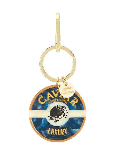 SOLAR ECLIPSE Hand-painted Caviar Bag Charm + Keychain - N,a