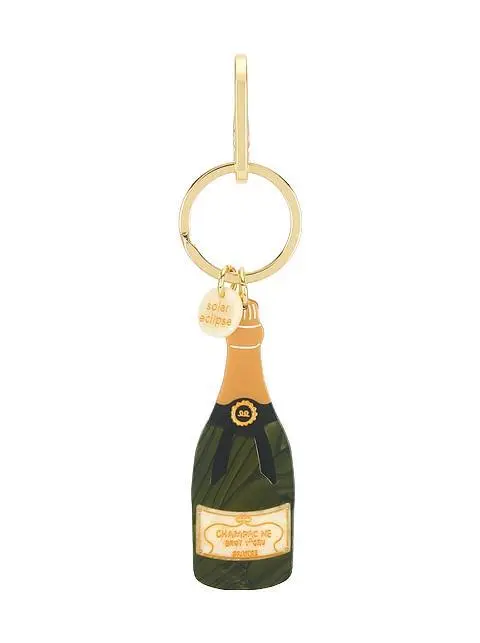 SOLAR ECLIPSE Hand-painted Champagne Bag Charm And Keychain - N,a