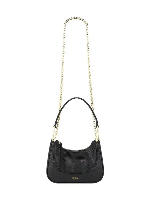 SANCIA The Loja Shoulder Bag - Black Lizard