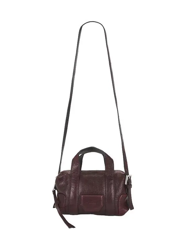 ALLSAINTS Ares Grain Compact Crossbody Bag - Port Red