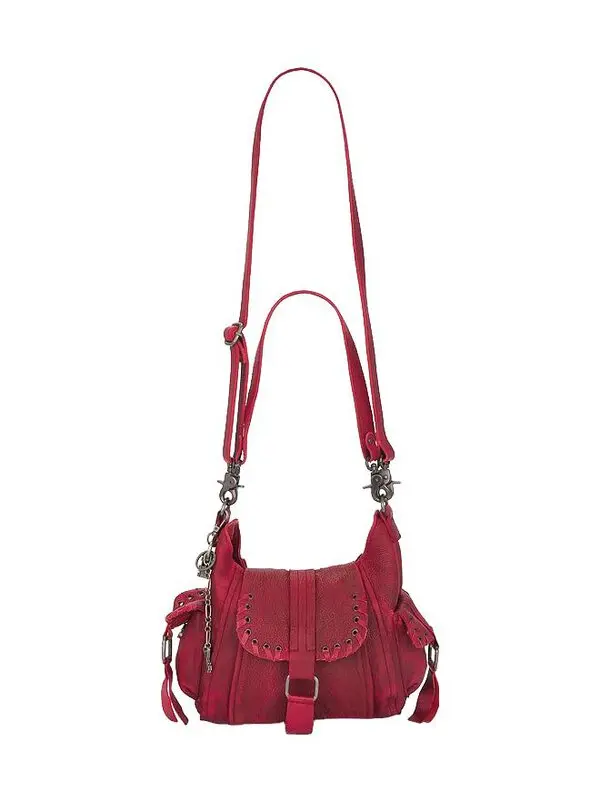 Free People Baby Leigh Hobo Bag - Crimson
