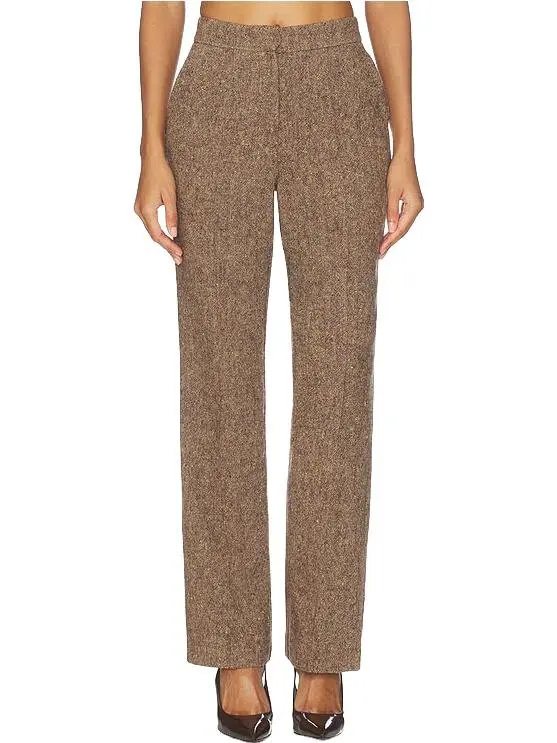 ALIGNE Lena Wool Trouser - Sand Flec