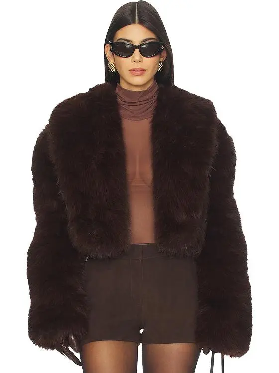 AFRM Stephanie Faux Fur Coat - Java