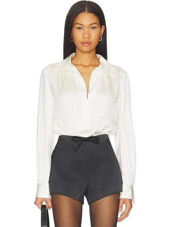 Vince Placed Smocked Blouse - Off White